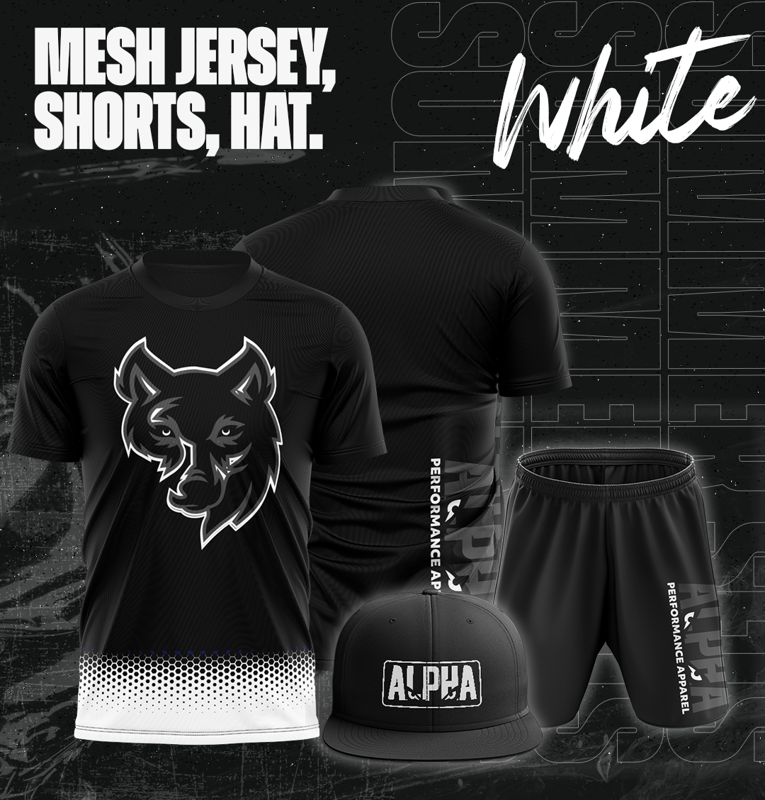 White Jersey Set: Pre-Order – Alpha Performance Apparel
